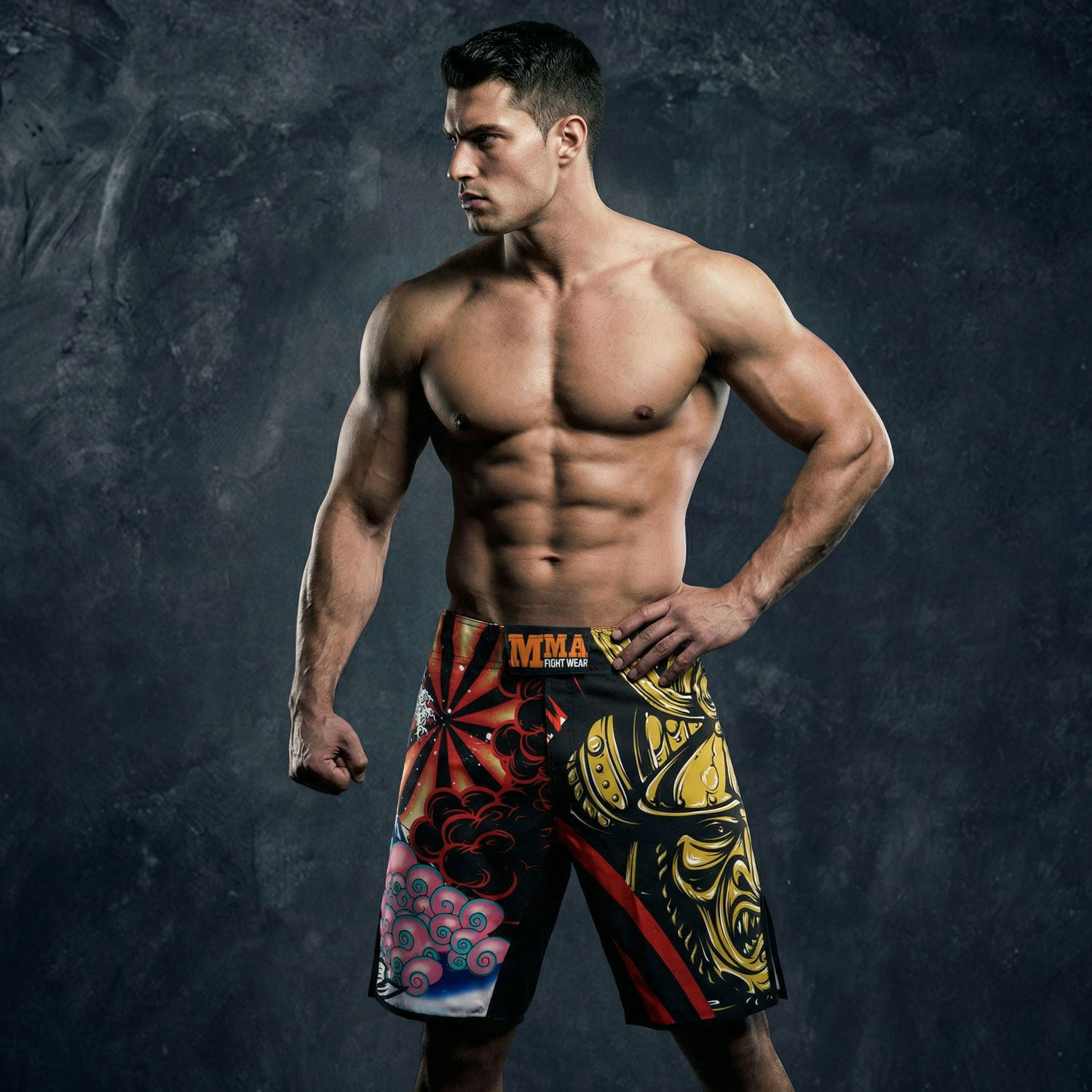 MMA搏击运动短裤男UFC综合格斗训练健身泰拳击耐磨柔术散打速干夏
