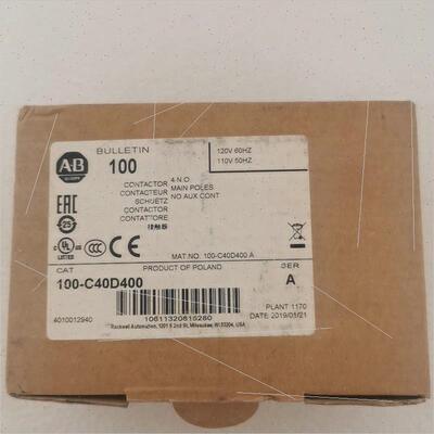 询价A-B罗克韦尔接触器100-C40D400 110V-1库存