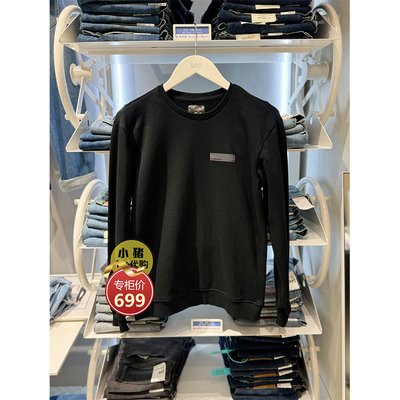 黑色秋季百搭Lee休闲衫圆领