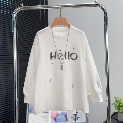 大E小e童装男童白色长袖T恤