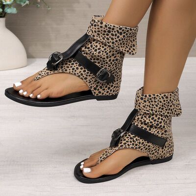 Women fashion leopard print big size flats low shoes 42 43