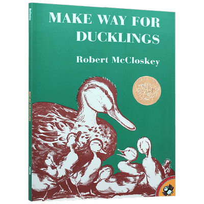 英文原版 Make Way for Ducklings 让路给小鸭子
