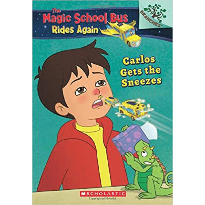 【英文原版 7-12岁】神奇校车 The Magic School Bus 再次出发: 卡洛开始打喷嚏  Rides Again：Carlos Gets the Sneezes 分级读物
