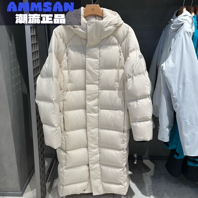 可隆KOLON SPORT女款长款百搭卡其防风透湿鹅绒羽绒服LUDJ4WNT02