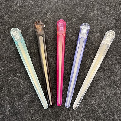 中号美发五力水晶无痕鸭嘴夹一字刘海分区发型师专用