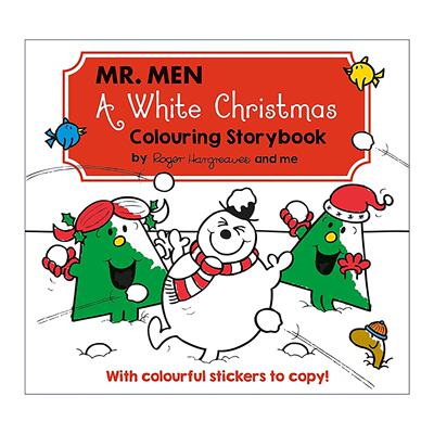 英文原版 Mr Men A White Christmas Colouring Storybook 奇先生妙小姐系列 圣诞涂色书 英文版 进口英语原版书籍
