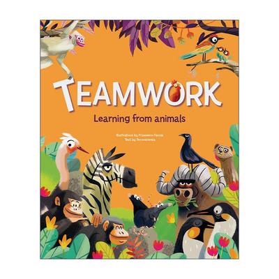 英文原版 Teamwork 团结就是力量 动物王国的团队合作 儿童精装绘本 英文版 进口英语原版书籍