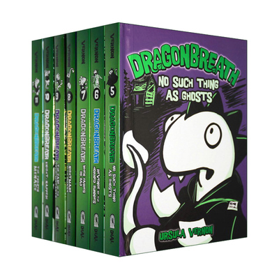 英文原版 Dragonbreath 龙吸系列5-11册 精装 全彩儿童幽默漫画桥梁章节小说 中小学课外英语读物 Ursula Vernon 英文版 进口书籍