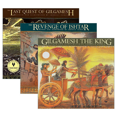 英文原版 The Gilgamesh Trilogy 吉尔伽美什三部曲系列3册 儿童古文明传奇小说 Ludmila Zeman 英文版 进口英语原版书籍