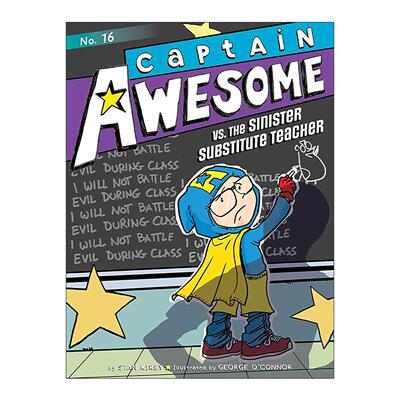 英文原版 Captain Awesome vs. the Sinister Substitute Teacher 异能船长16 英文版 进口英语原版书籍