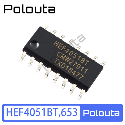 HEF4051BT,653 SOIC-16 8通道模拟多路复用器分解器芯片 Polouta