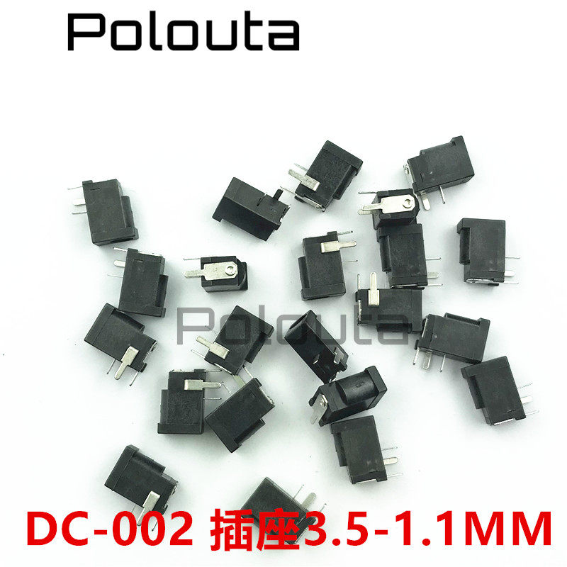 DC电源插座 DC-002插座 3.5*1.3MM DC005耐高温 直流电源插座 铜_虎窝淘