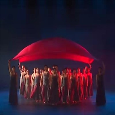 我心中的红甩绸飘旗表演道具