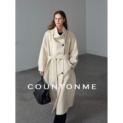 COUNTONME 澳毛中长款大衣外套