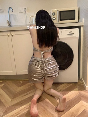 嗲妹背杀 性感睡衣女夏季夜店辣妹网红露背纯欲风高级感吊带睡裙