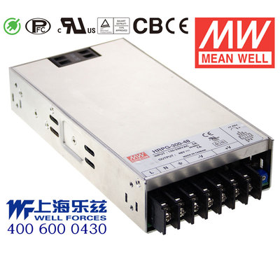 台湾明纬开关电源HRPG-300-24 300W 24V14A 高效低损耗 假一罚十