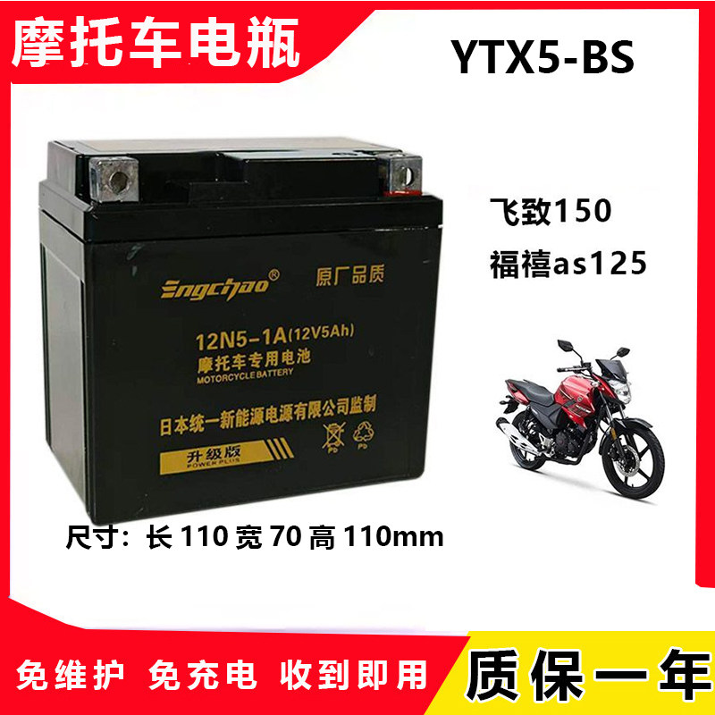 摩托车干电瓶雅马哈YS150 飞致T115凌骏RS100飞鹰花嫁FY100电池