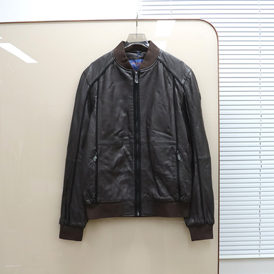 意大利奢品Tru撤柜  男款 拉链羊皮夹克外套 E369