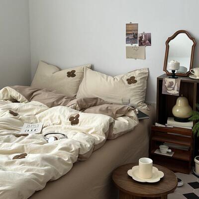 毛巾绣工艺款I被套单件三件套150x200x230cm被罩大学生宿舍单双人