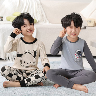 春秋男童纯棉内衣套装