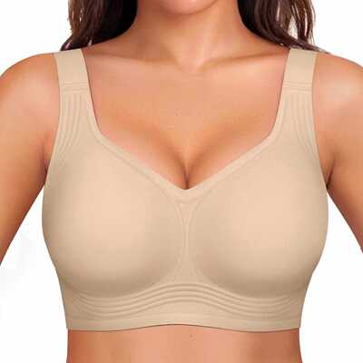 OEAK Womens Wireless Jelly Bra Plus Size Supportive Seamless