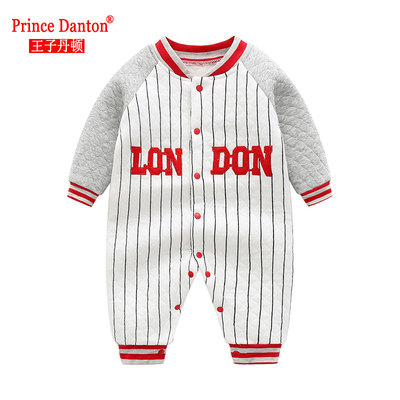 春秋冬纯棉A类夹棉保暖连体衣