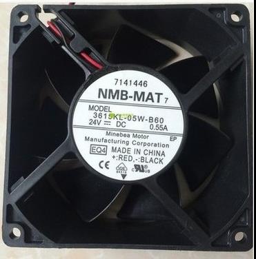 原装NMB 3615KL-05W-B60 变频器散热风扇 24V 0.55A 9CM/厘米