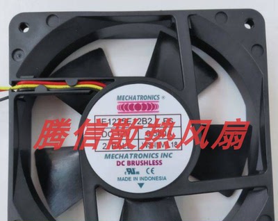 MECHATRONICS E1225E12B2 12V 0.580A 12025 三线 12CM 散热风扇