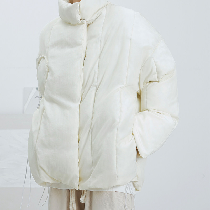 【断码清仓】衣疫 几何抽绳轻量化90白鸭绒 短款极简廓形羽绒服