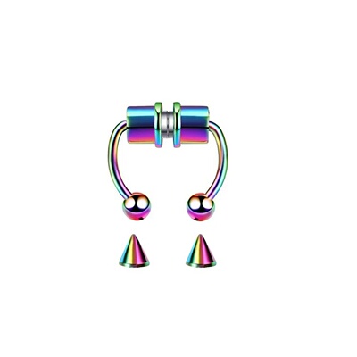 Women Fake Piercing Nose Ring Hoop Septum Piercing Nose Cli