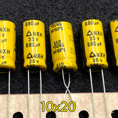 韩国 SAMYOUNG 三莹 NXH 680uf 35v 35v680uf 高频电解电容 10x20