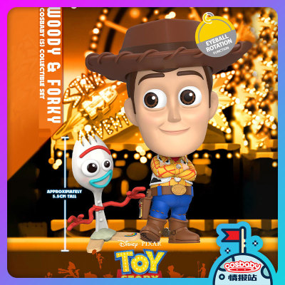 Hottoys cosbaby COSB602 玩具总动员4 胡迪和叉叉 迷你珍藏人偶