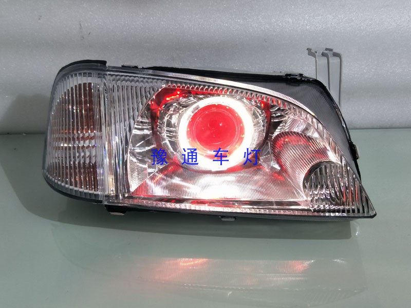 羚羊7135大灯总成改装LED氙气灯7130海5透镜天使眼天使眼疝气日行_虎窝淘