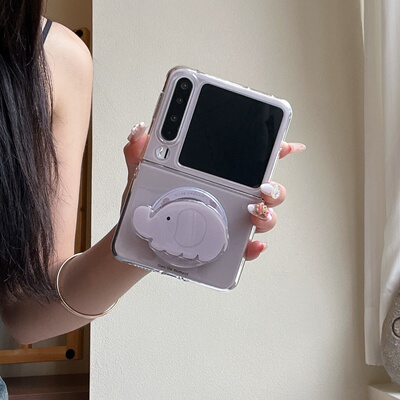 小飞象灰色磁吸支架手机壳