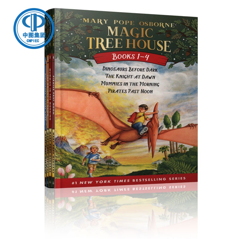 Magic Tree House Boxed Set, Books 1-4美国中小学课外阅读书单神奇树屋全套1-4探险科普百科英语小说_虎窝淘