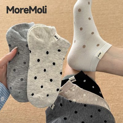 moremoli防臭吸汗薄款波点女袜