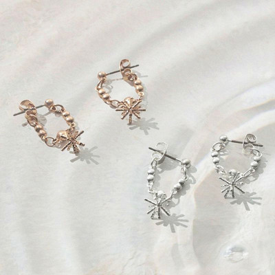 日本OSEWAYA耳环LIMITED NUMBER新月MOON烟花前后链耳钉有耳洞女