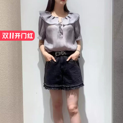 IBUD伊布家夏季甜美莱赛尔衬衫