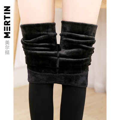 加绒加厚连裤袜1000D平纹微压外穿美腿塑形高腰显瘦压力打底裤女