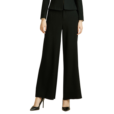 宽松百搭通勤阔腿裤长裤女