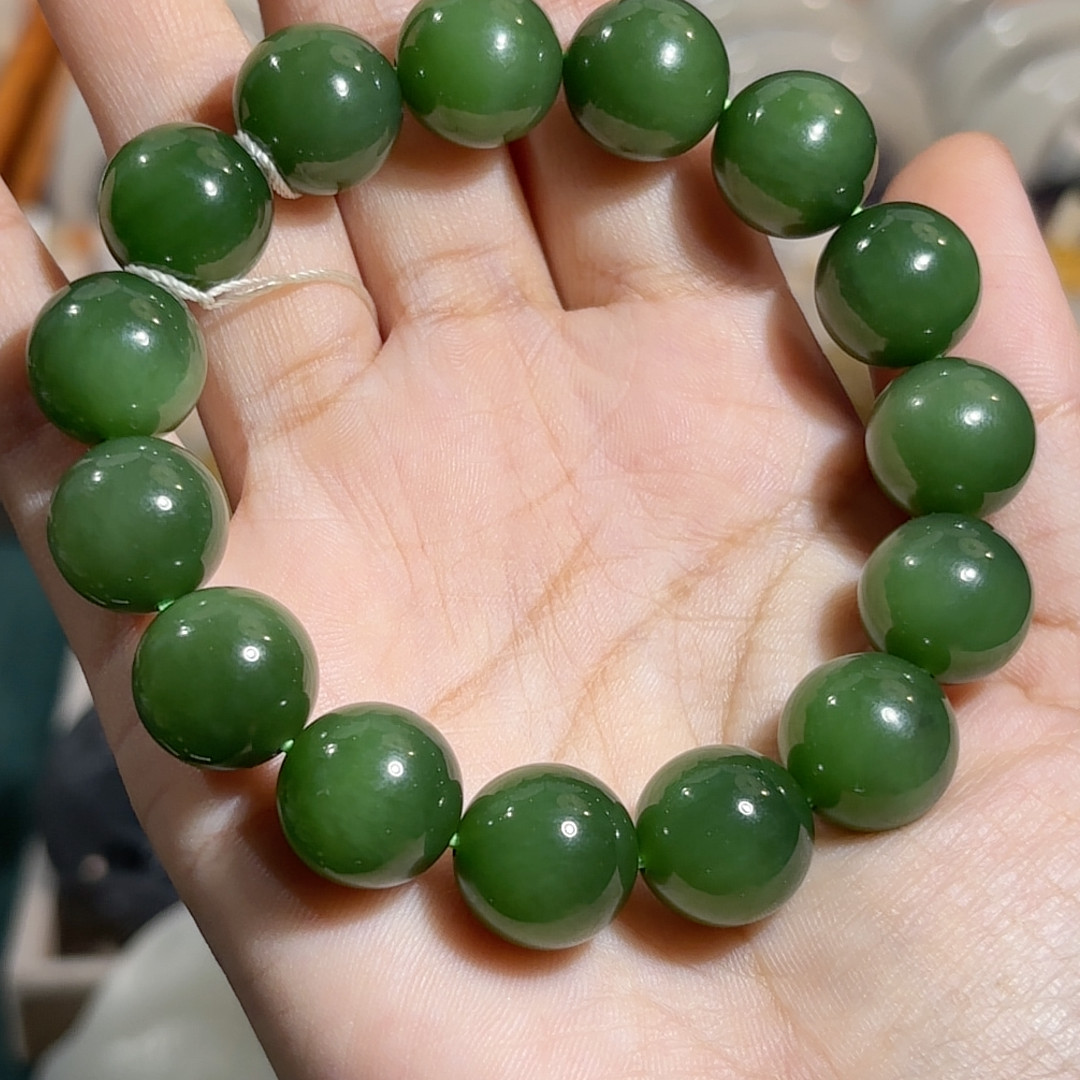 和田玉碧玉1.4手串
