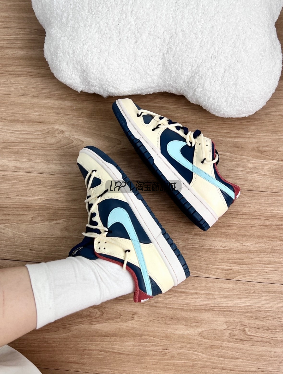 LPP球鞋定制 Nike Dunk Low 蒸汽木偶蓝色多瑙河小众简约复古板鞋