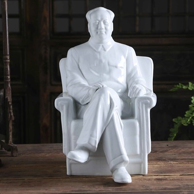 景德镇陶瓷毛主席瓷像全身像毛泽东像家居复古摆件头像陶瓷雕塑像