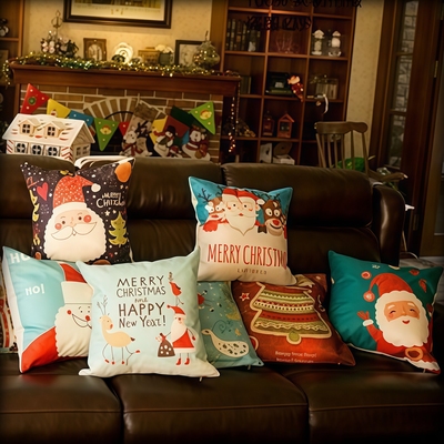 抱枕套圣诞节靠垫靠装饰摆件布置