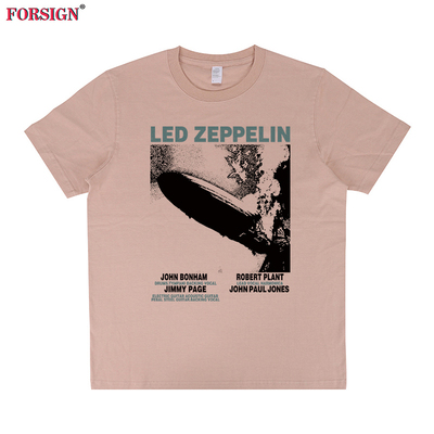 LED zeppelin齐柏林飞艇摇滚乐队复古怀旧短袖T恤男女字母欧美