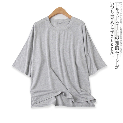 七分袖百搭显瘦套头大版型T恤