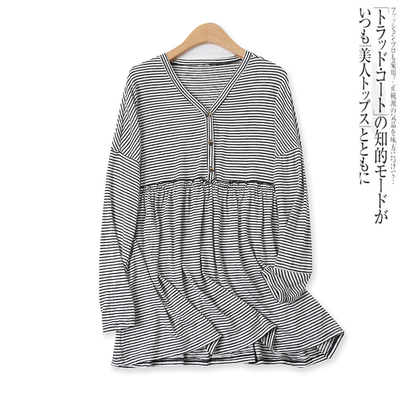 针织衫木耳边时尚长袖