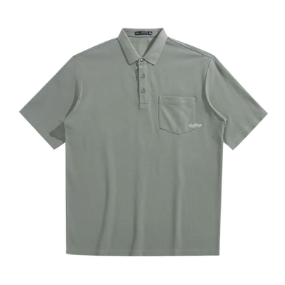 夏季男士短袖POLO衫花卉刺绣