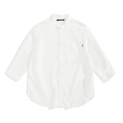 春秋男士立领薄款中袖衬衫