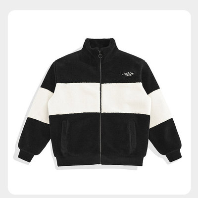 冬季男士仿羊羔绒加厚立领夹克